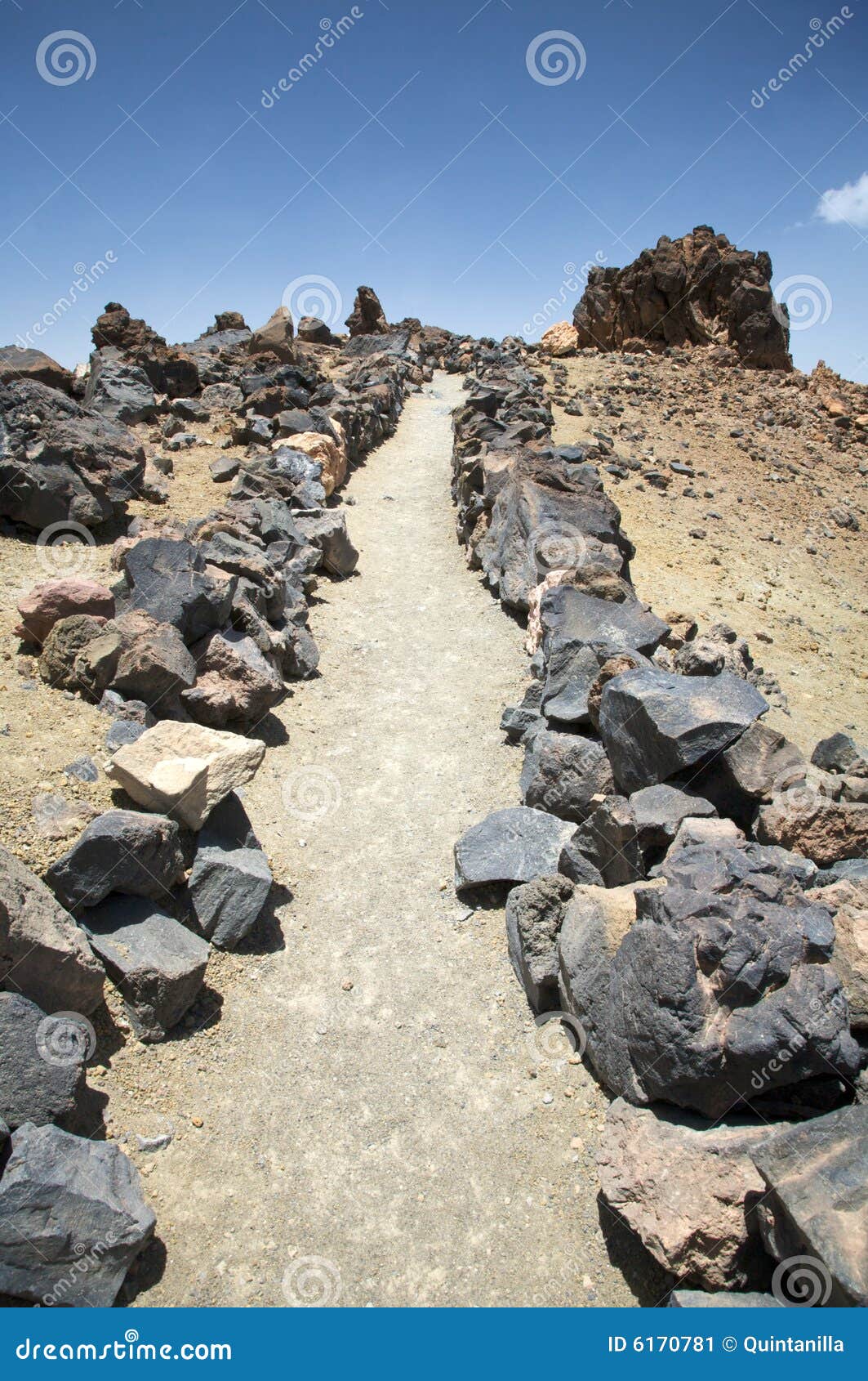 Volcanic path stock image. Image of rock, teide, volcanic - 6170781