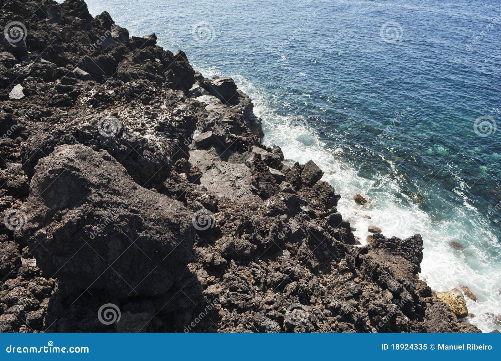 Volcanic rock stock image. Image of shore, basalt, outdoors - 18924335