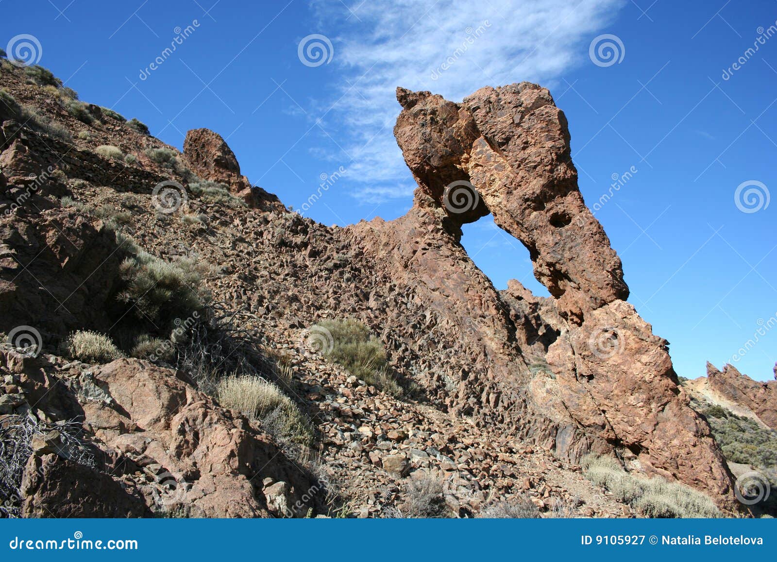 Volcanic rock stock image. Image of formation, sunny, barren - 9105927
