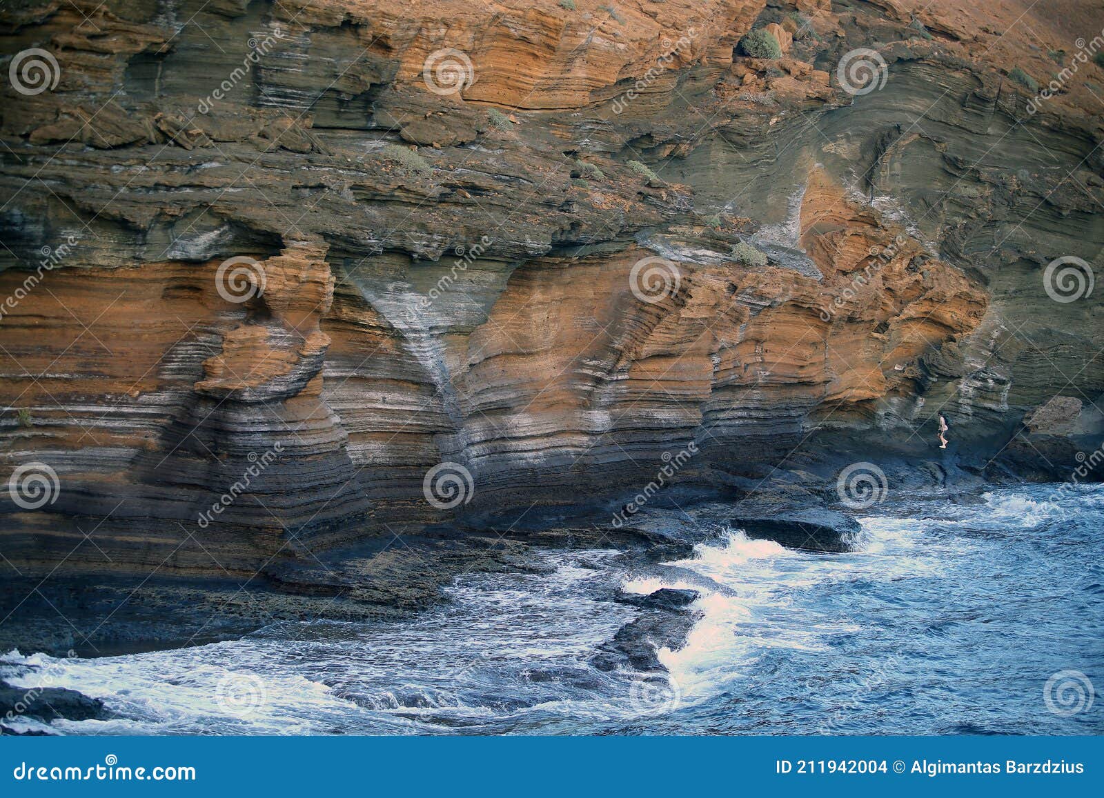 Volcanic Rock Basaltic Formation in Canary Islands Stock Photo - Image ...