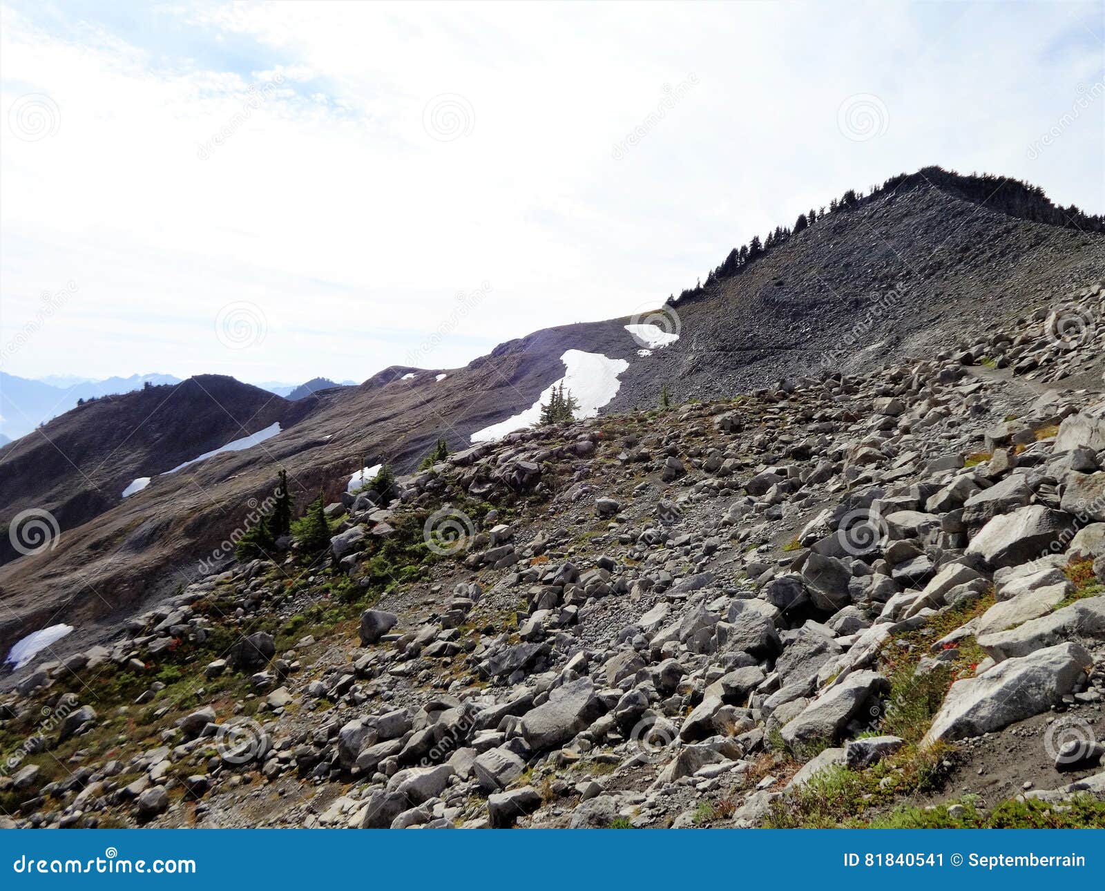 Volcanic Rock Slope on Ptarmigan Ridge Stock Image - Image of amazing ...