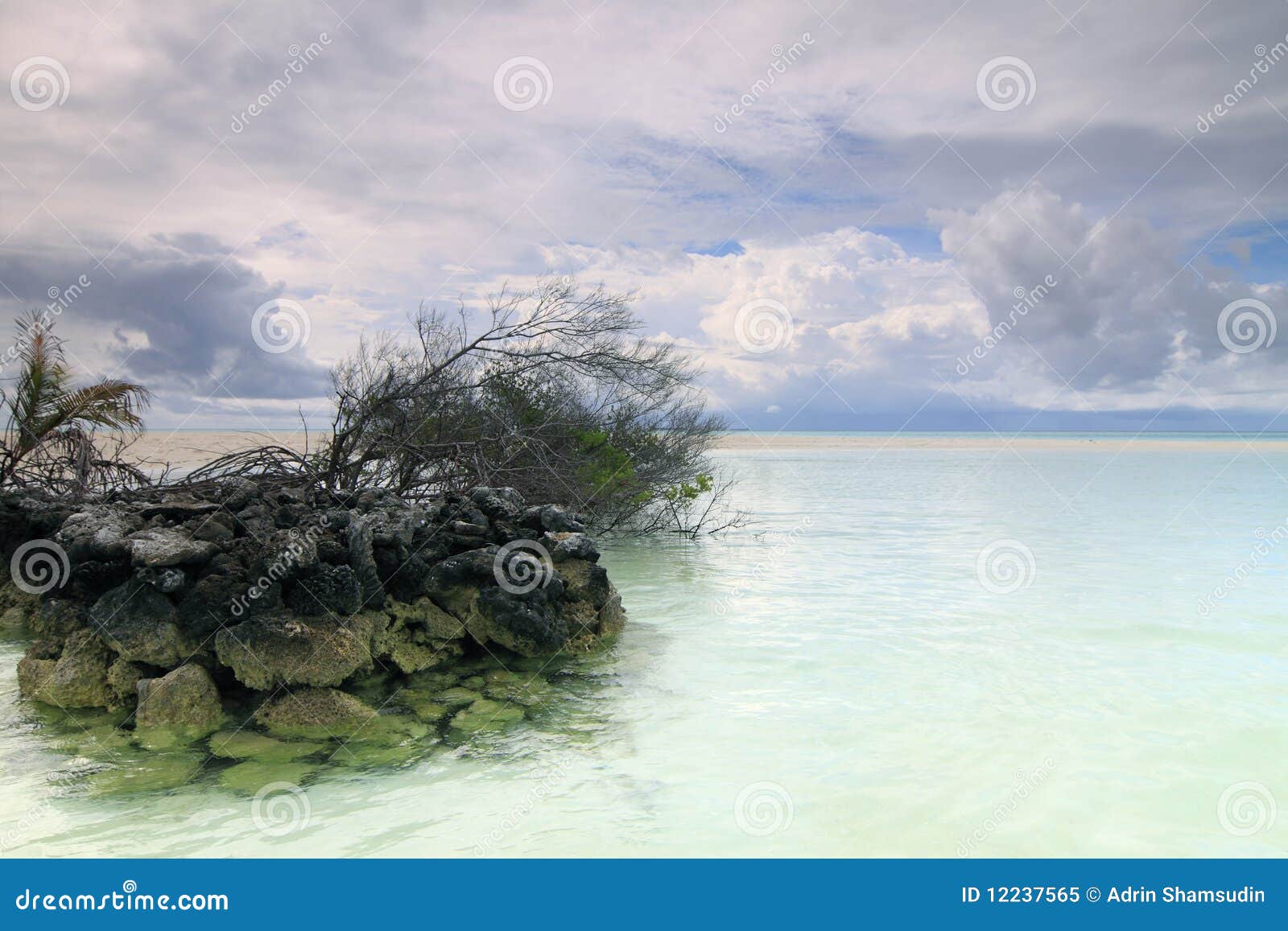 Volcanic rocks stock image. Image of maldives, clouds - 12237565
