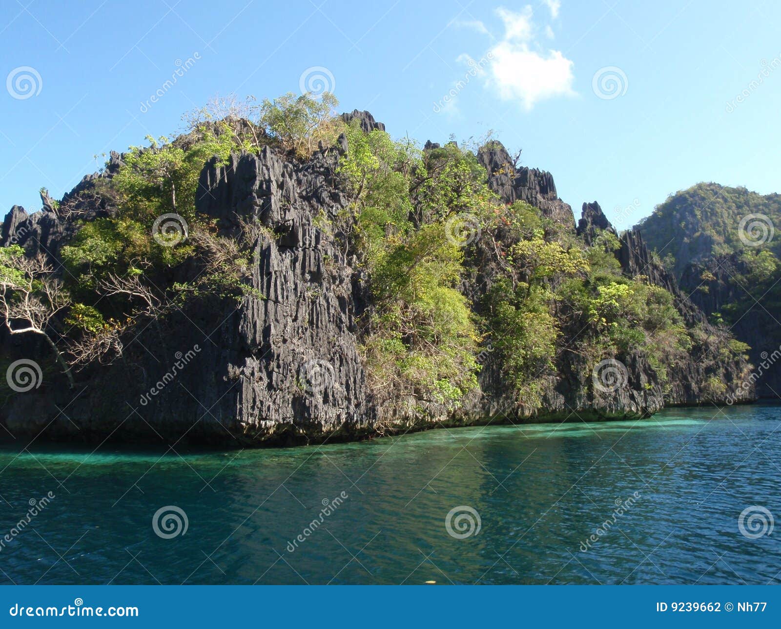 Volcanic Rocks in Coron Island Stock Photo - Image of natural, blue ...