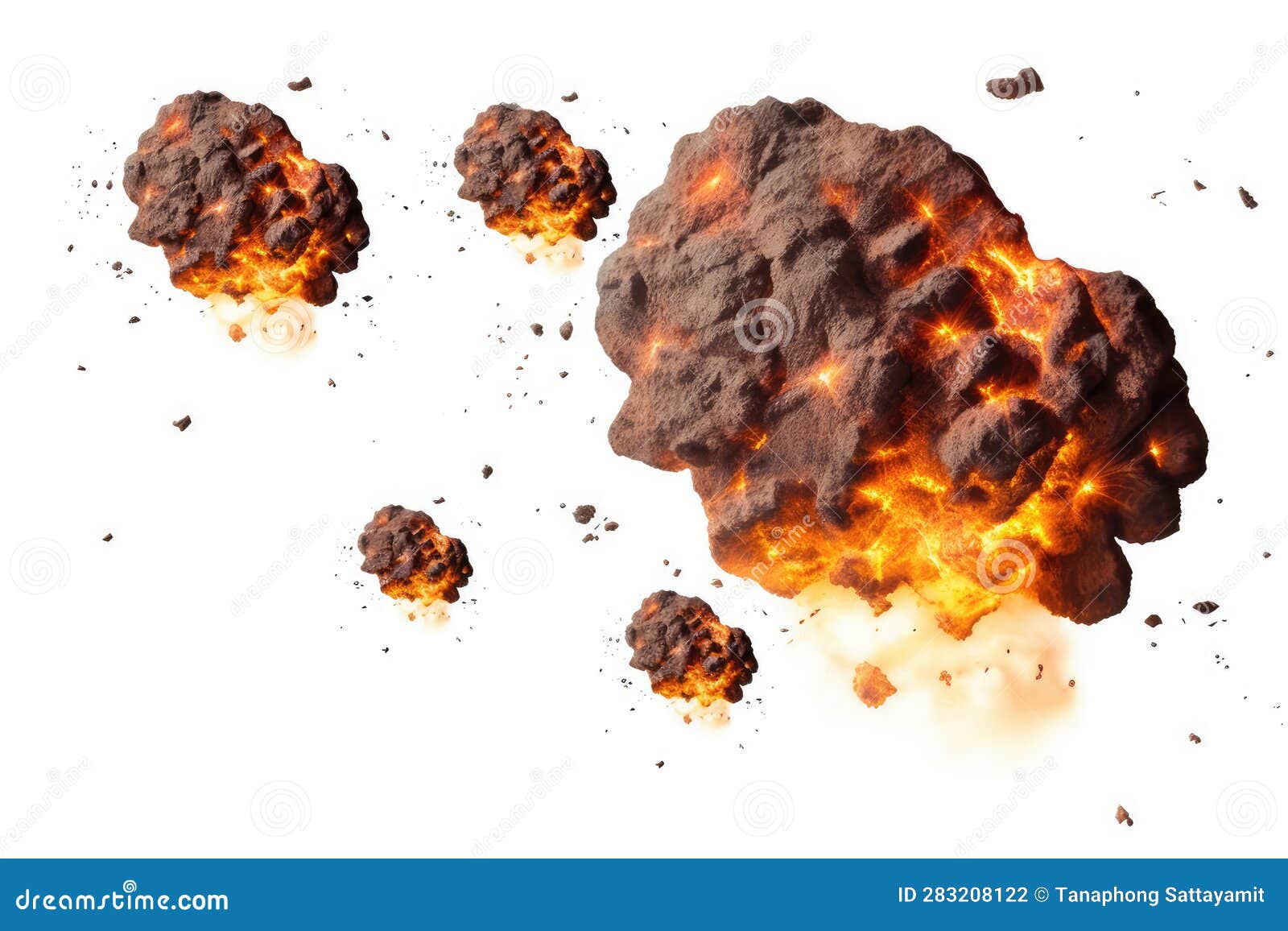 Volcanic rocks explosion stock illustration. Illustration of hiking ...