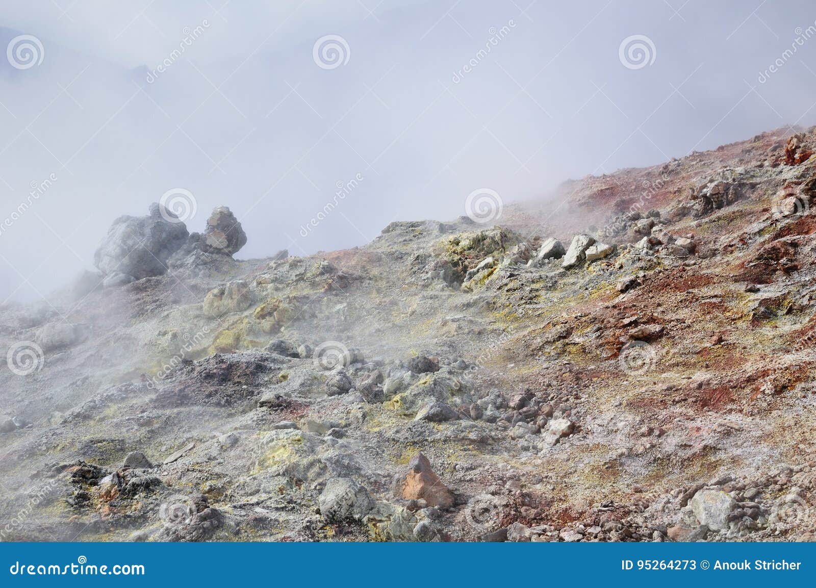 Volcanic steam of sulfur stock image. Image of eldfell - 95264273