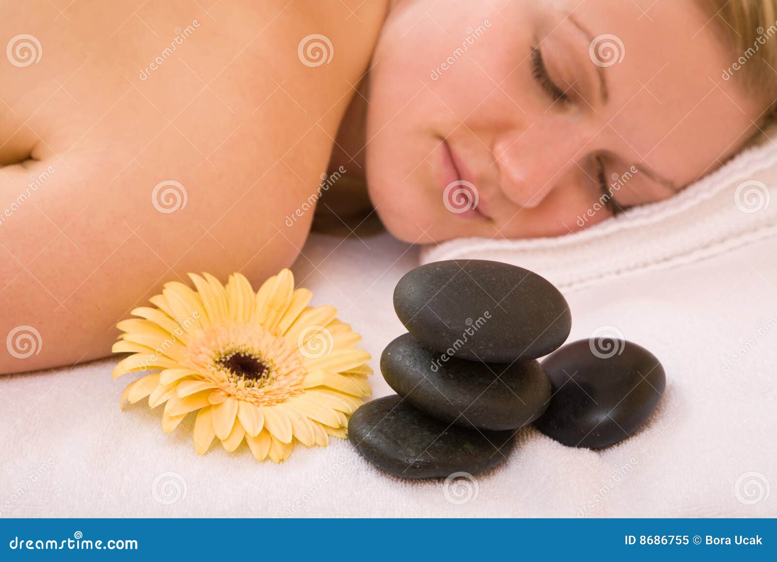 Volcanic stone massage stock image. Image of people, muscles - 8686755