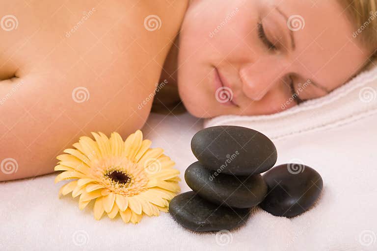 Volcanic stone massage stock image. Image of people, muscles - 8686755
