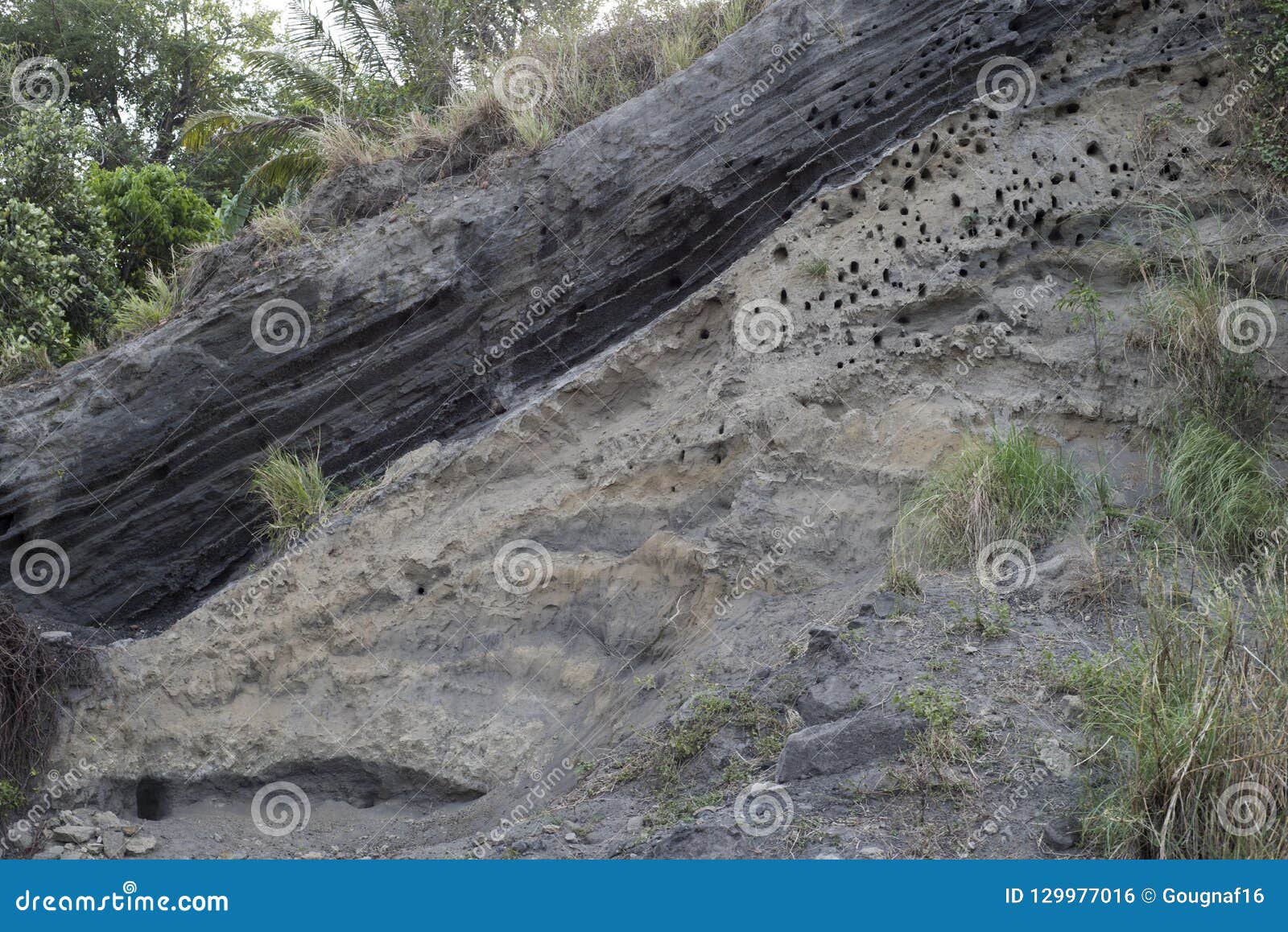 Volcanic Strata at Taal Volcano in the Philippines Stock Photo - Image ...