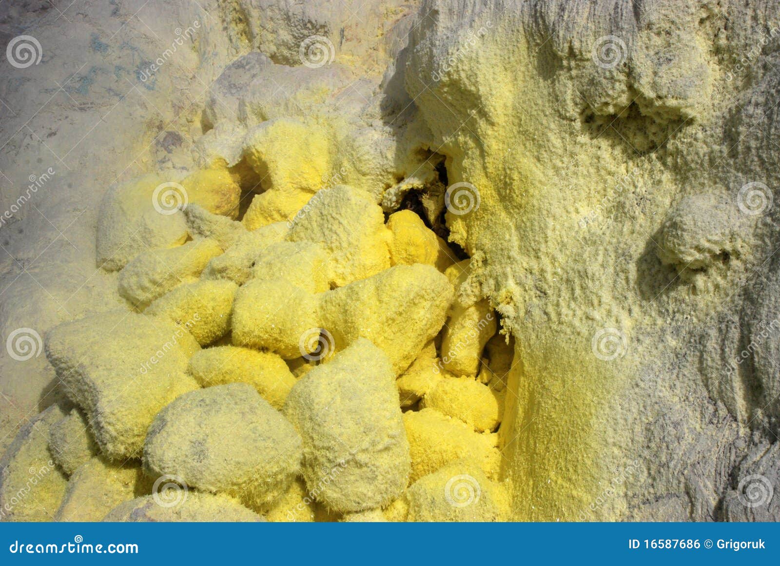 Volcanic sulfur stock photo. Image of volcano, element - 16587686