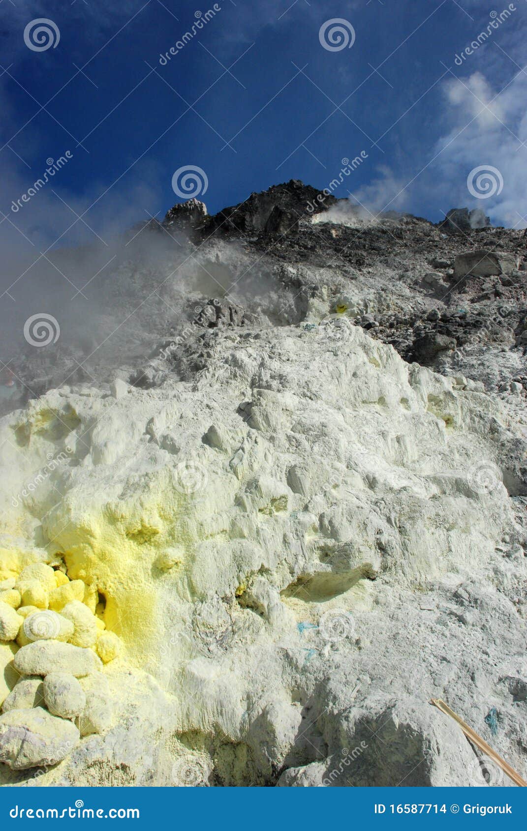 Volcanic sulfur stock photo. Image of nature, blue, smell - 16587714