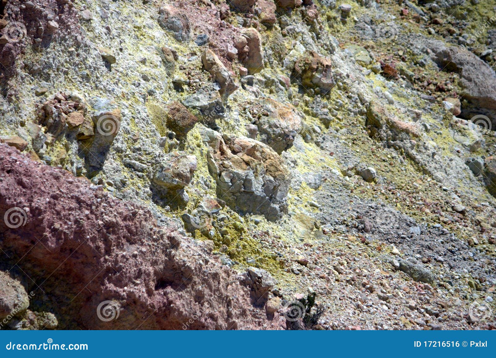 Sulphur Deposits Around Volcanic Steam Vents Royalty-Free Stock ...