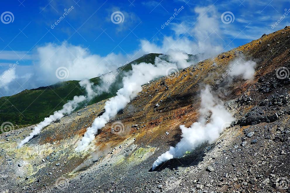 Volcanic Vents at Volcano stock image. Image of power - 9025777