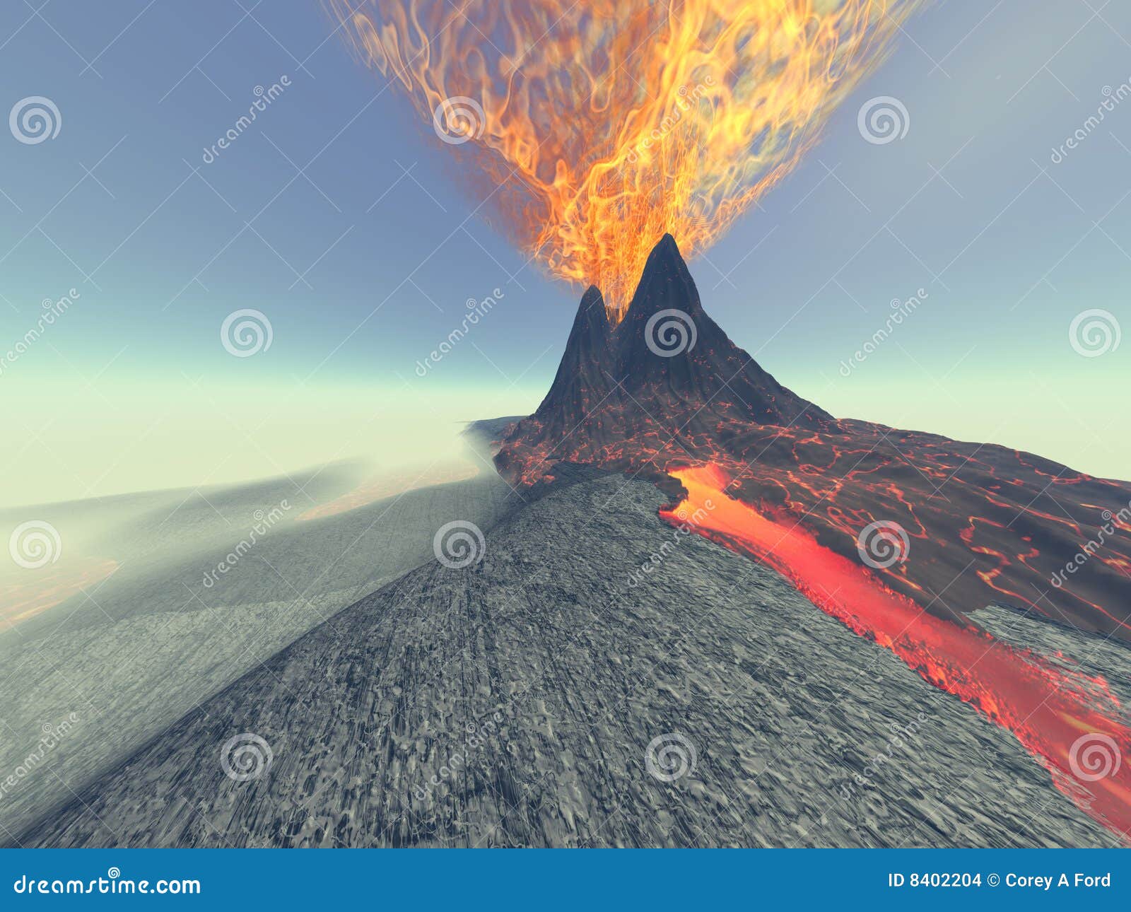 Volcano stock illustration. Illustration of fracture, catastrophe - 8402204