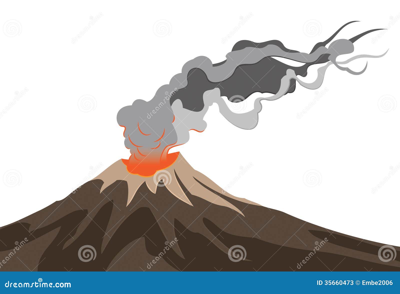 Cartoon Volcano Not Erupting