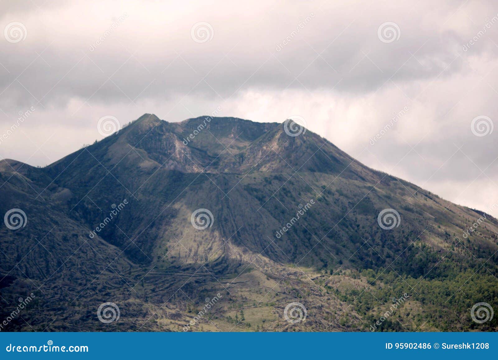VOlcano in Bali Indonesia stock photo. Image of beautiful - 95902486