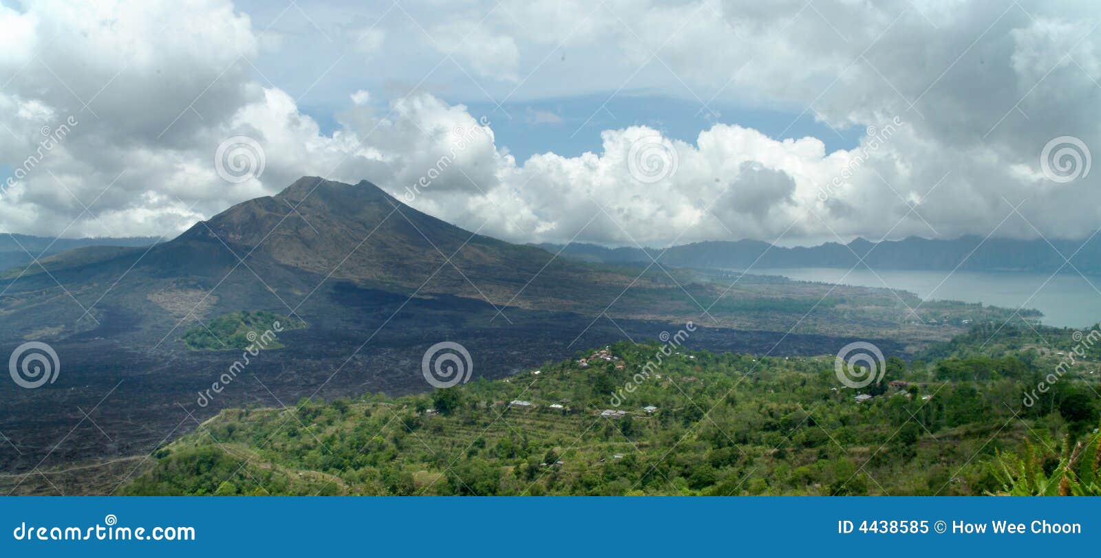 Volcano at Bali island stock image. Image of indonesia - 4438585