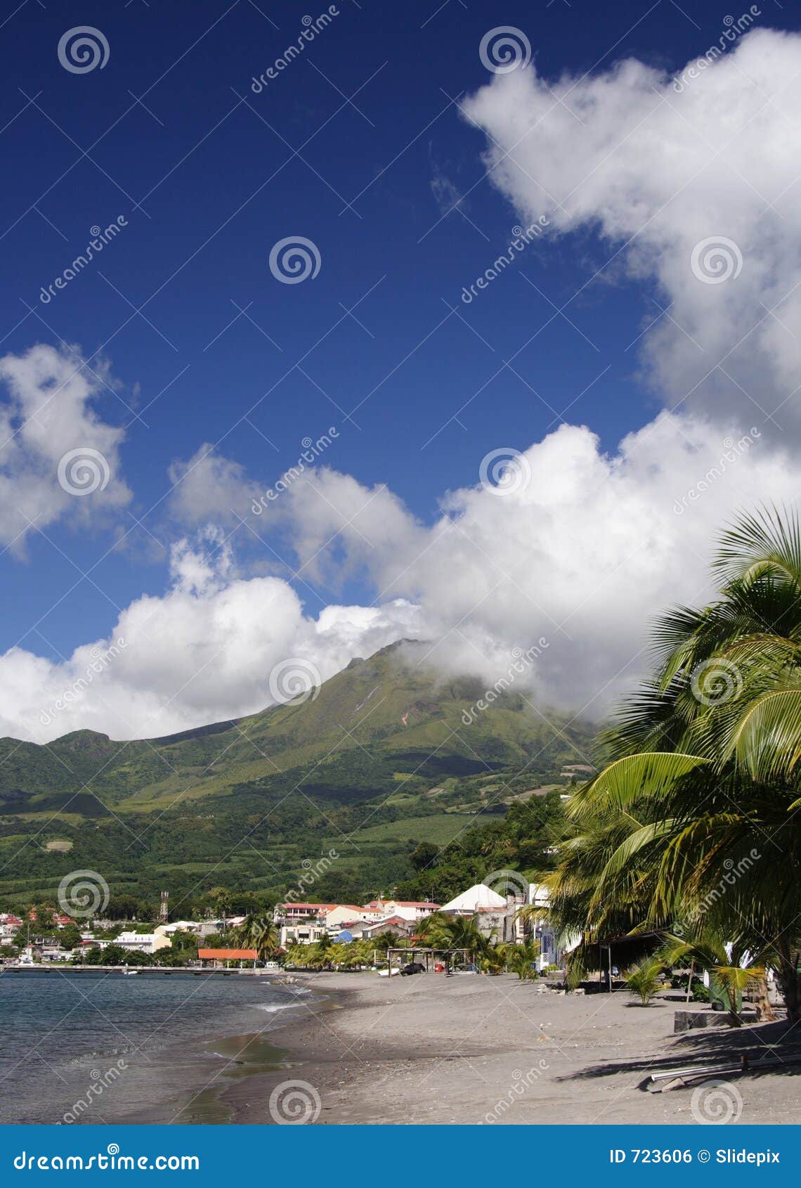Volcano Beach stock photo. Image of heaven, mountain, ocean - 723606