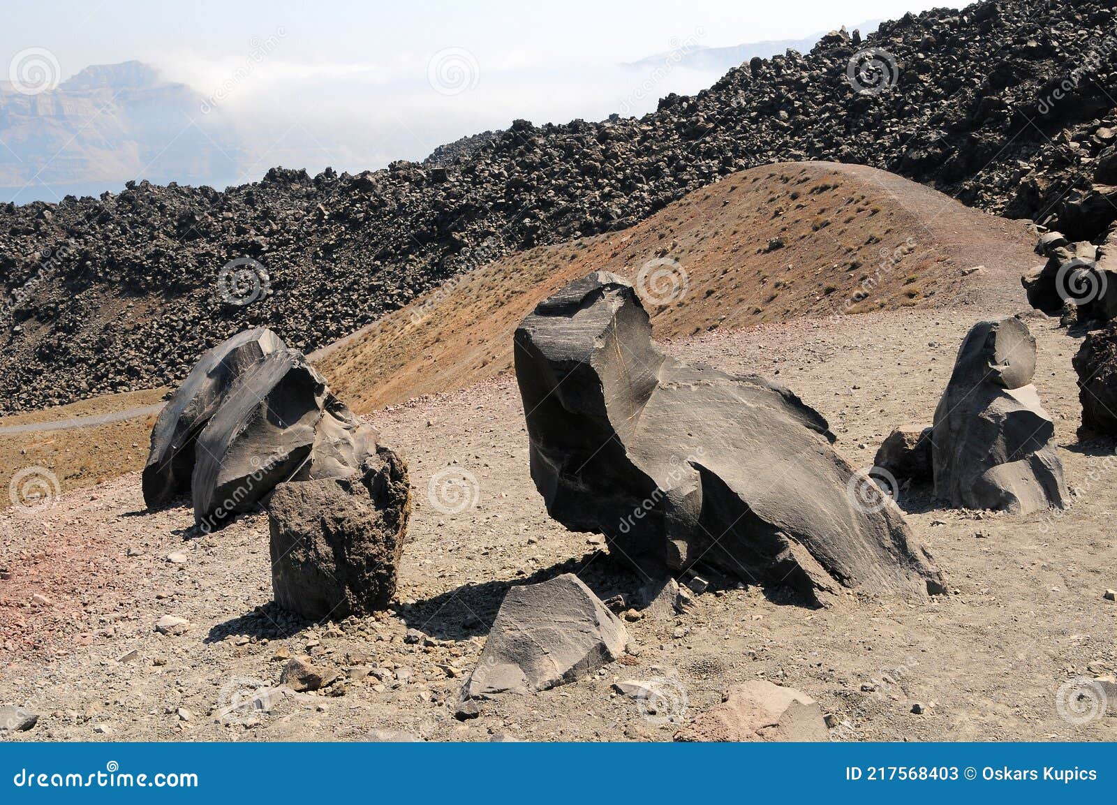 Volcano Black Rocks with Sharp Edges Textured Look Stock Image - Image ...