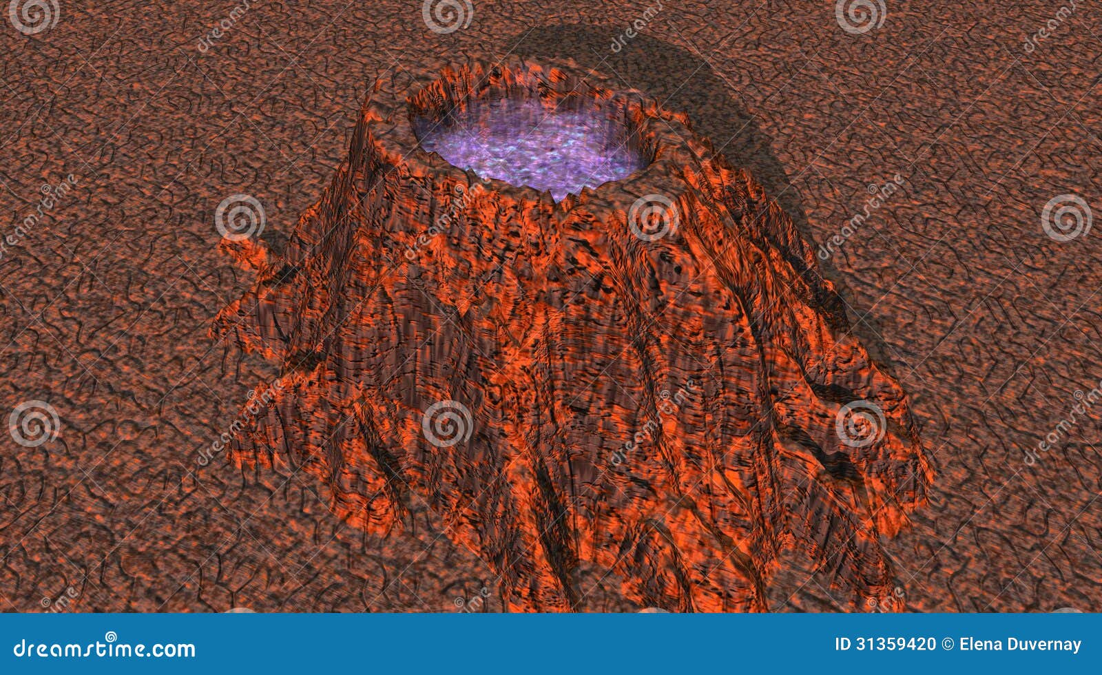 Volcano stock illustration. Illustration of nature, mountain - 31359420