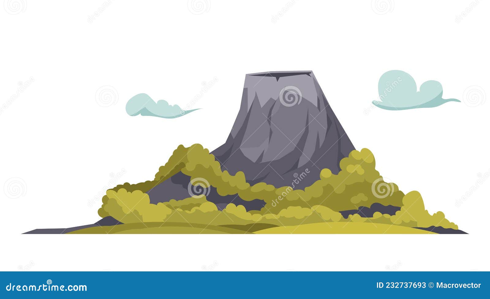 Volcano Cartoon Composition Stock Vector - Illustration of damage ...