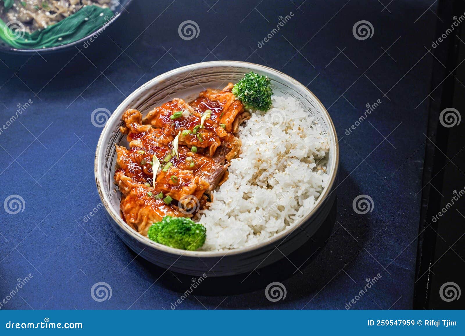 Volcano Chicken on the Plate Stock Image - Image of plate, rice: 259547959