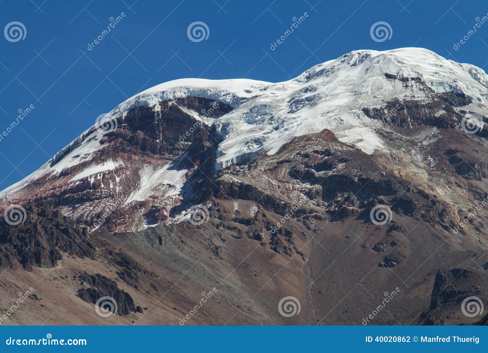Volcano Chimborazo stock photo. Image of snowcapped, wind - 40020862