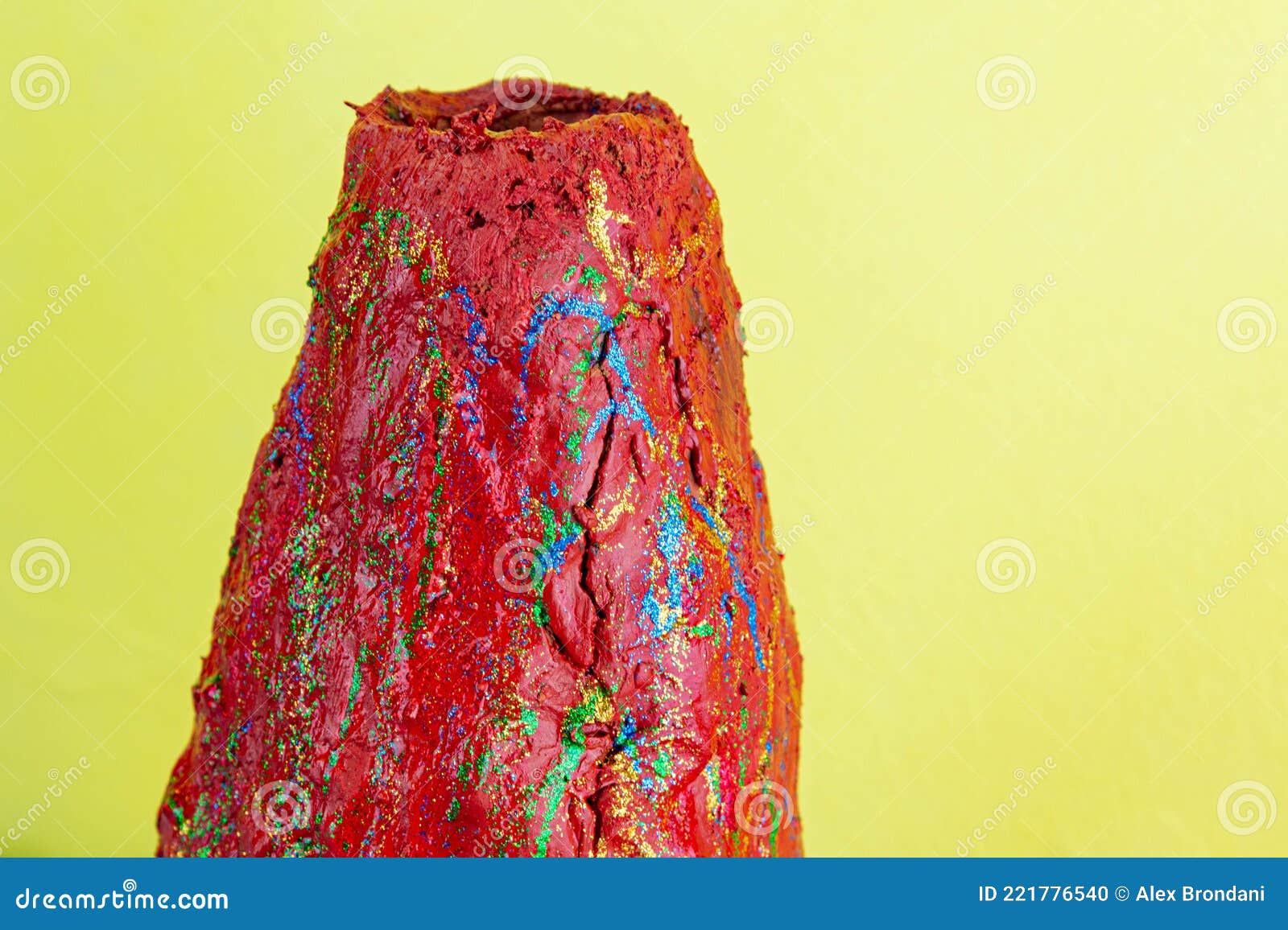Volcano Clay Model School Projects Stock Photo - Image of play ...