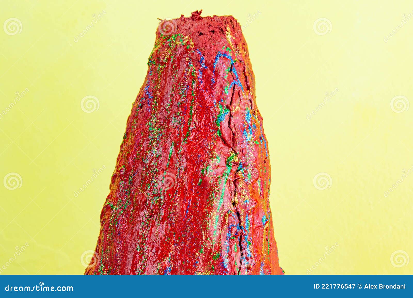 Volcano Clay Model School Projects Stock Image - Image of futuristic ...