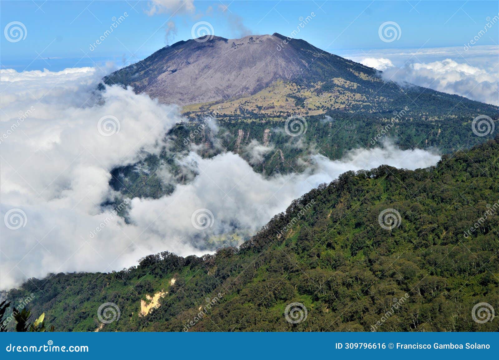 Volcano in the Cloud Forest of Costa Rica Stock Photo - Image of forest ...