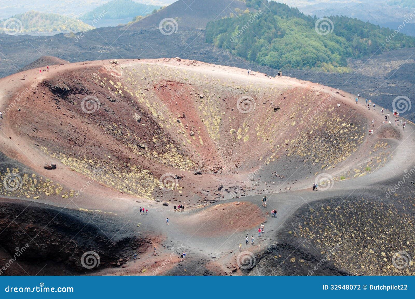 Volcano crater stock photo. Image of lava, landscape - 32948072