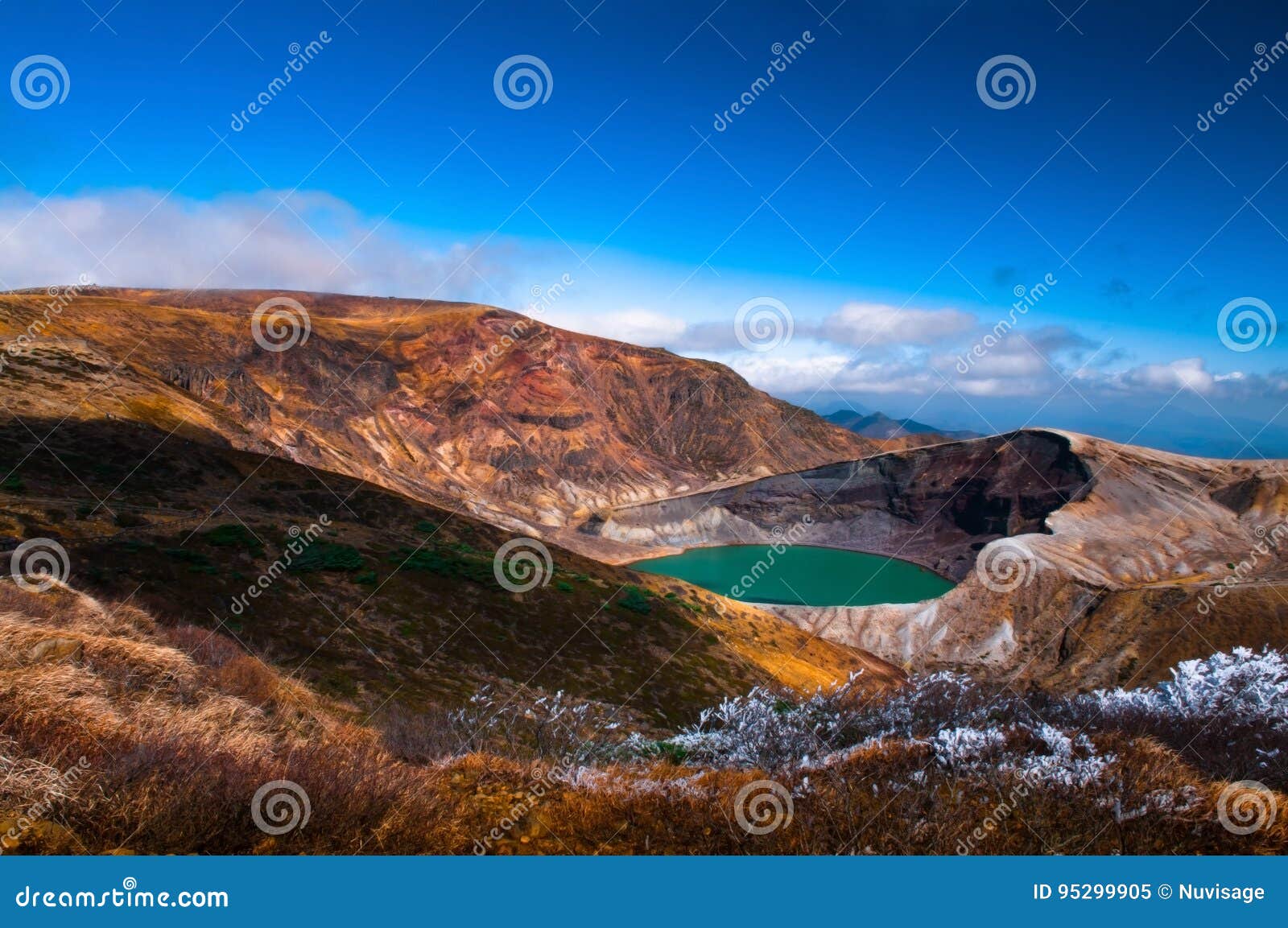 Volcano Crater Des Bergs Zao, Japan Stockbild - Bild von japan, schnee ...