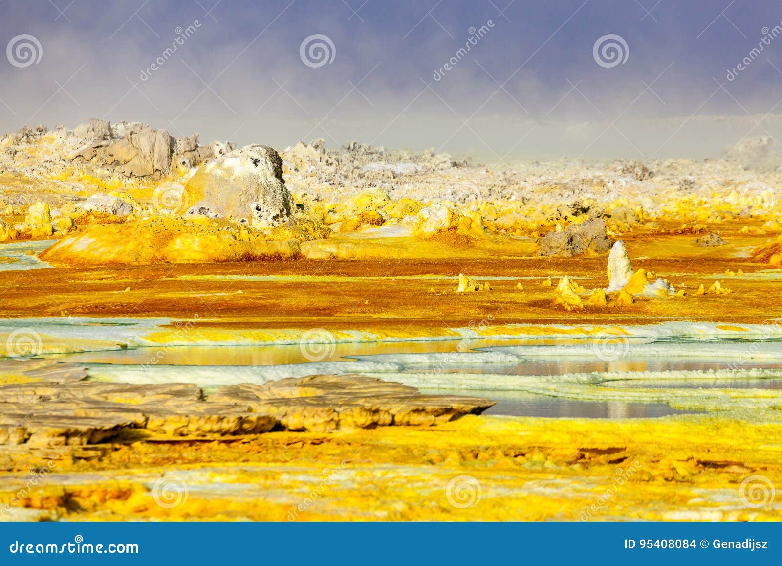 Volcano Dallol, Ethiopia stock photo. Image of lava, heat - 95408084