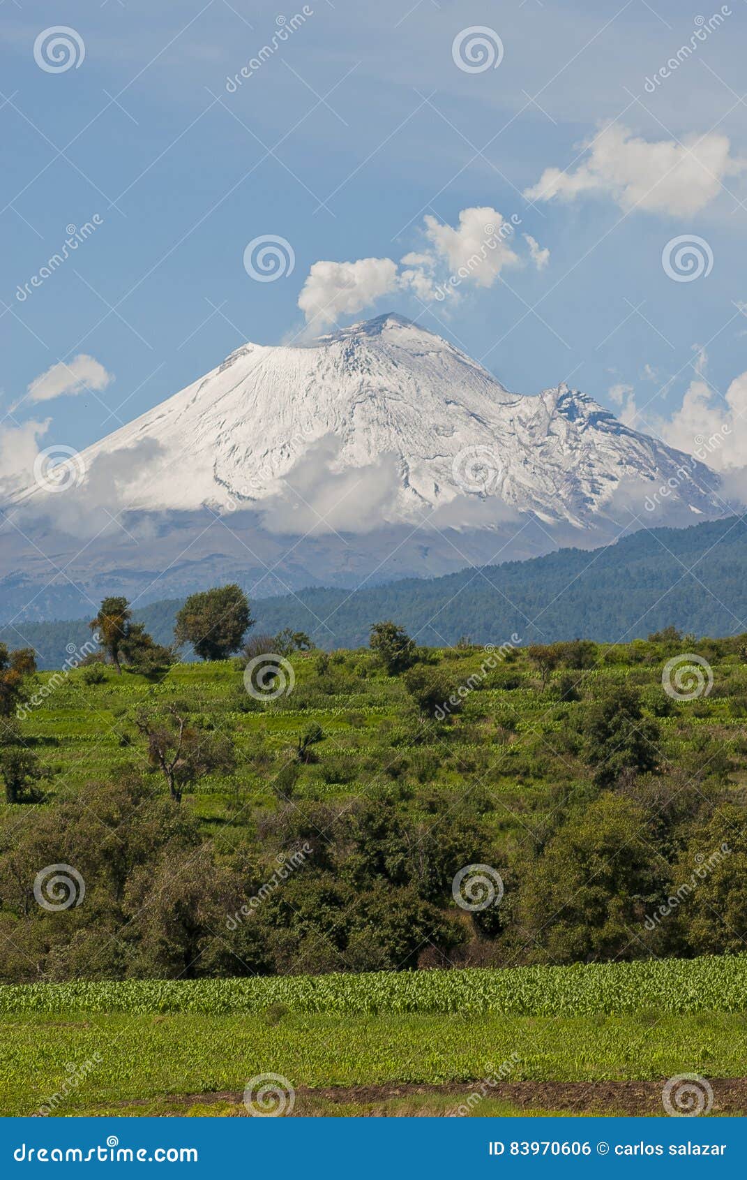 A volcano in a day sunny stock photo. Image of taking - 83970606