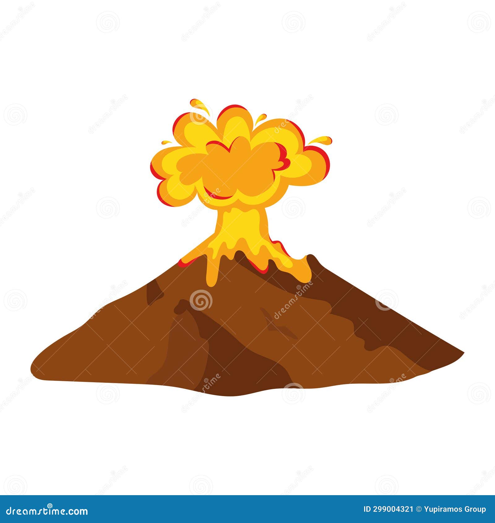 Volcano design with magma stock illustration. Illustration of caldera ...