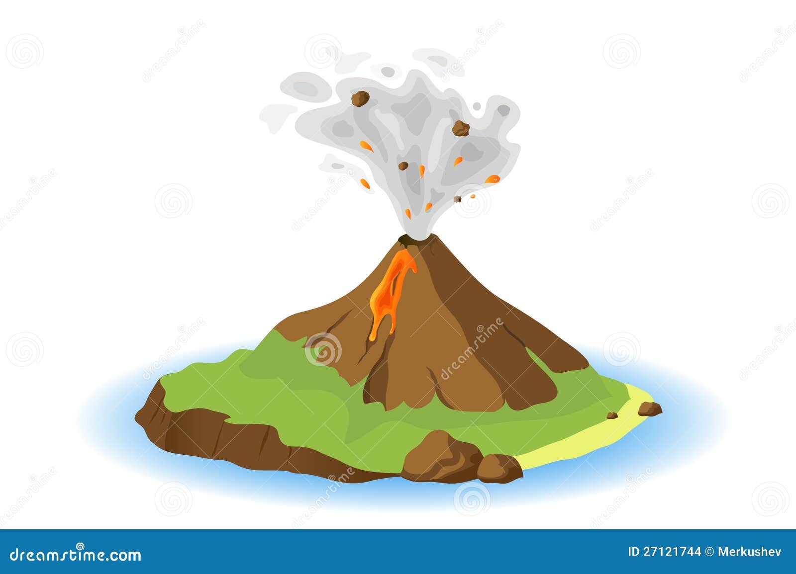 Volcano erupting stock vector. Illustration of natural - 27121744 Volcano erupting stock vector. Illustration of natural - 27121744