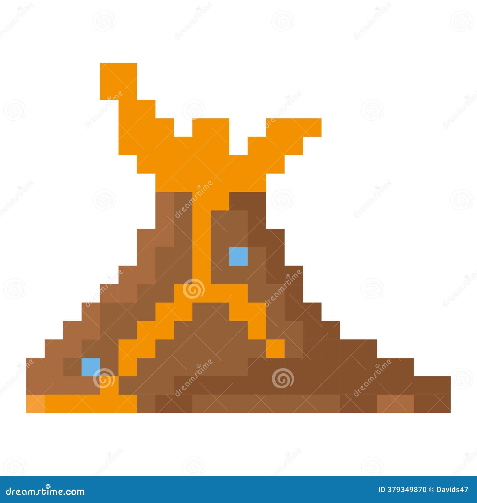 Pixelart Volcano Painting: Aggressive Digital Illustration With Ps1 ...