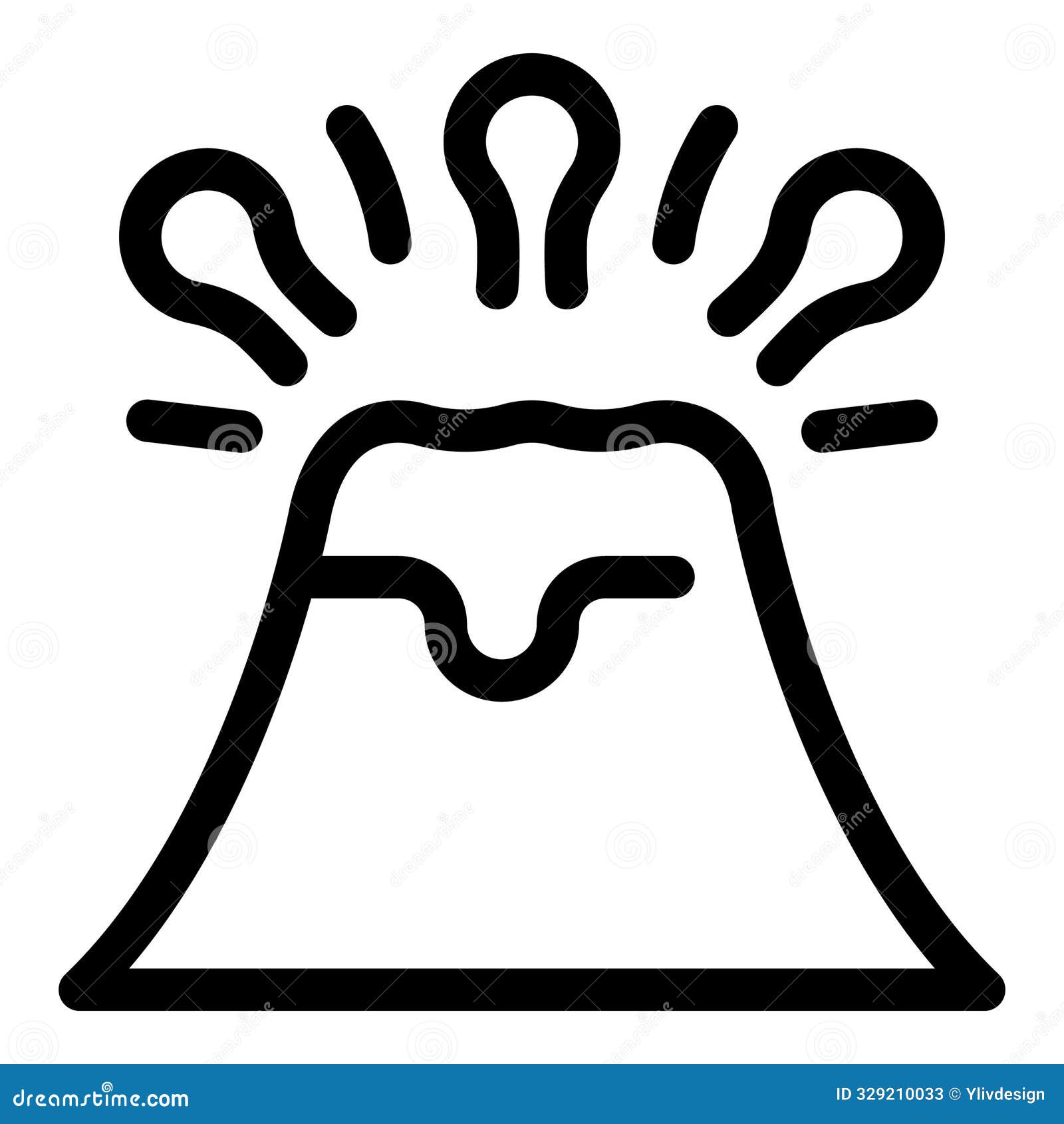 Volcano Erupting with Lava, Smoke and Ash Exploding from Crater Stock ...