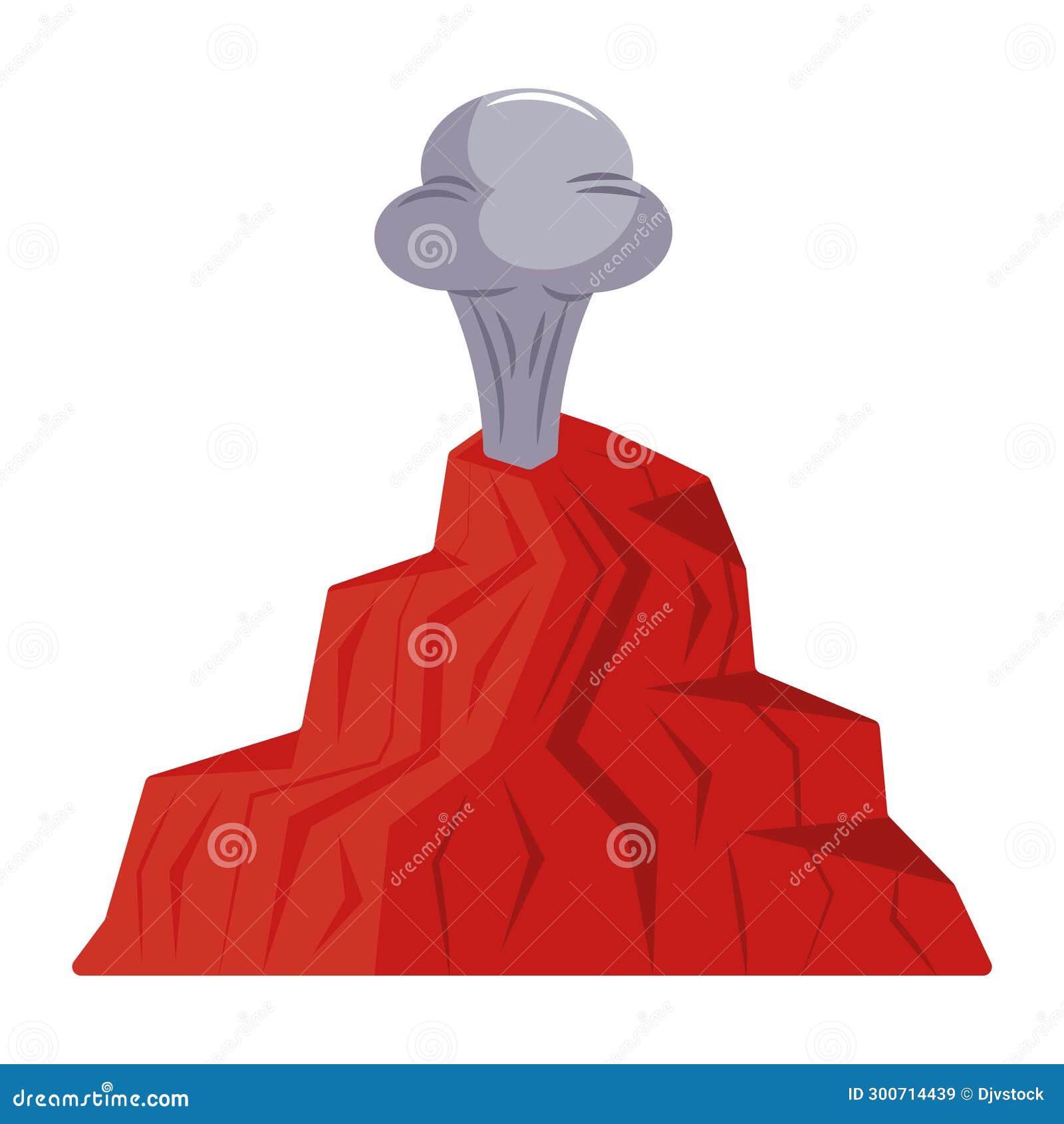 Volcano eruption dangerous stock vector. Illustration of isolated ...