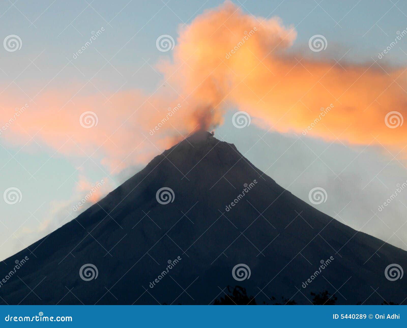 Volcano eruption effect stock image. Image of village - 5440289