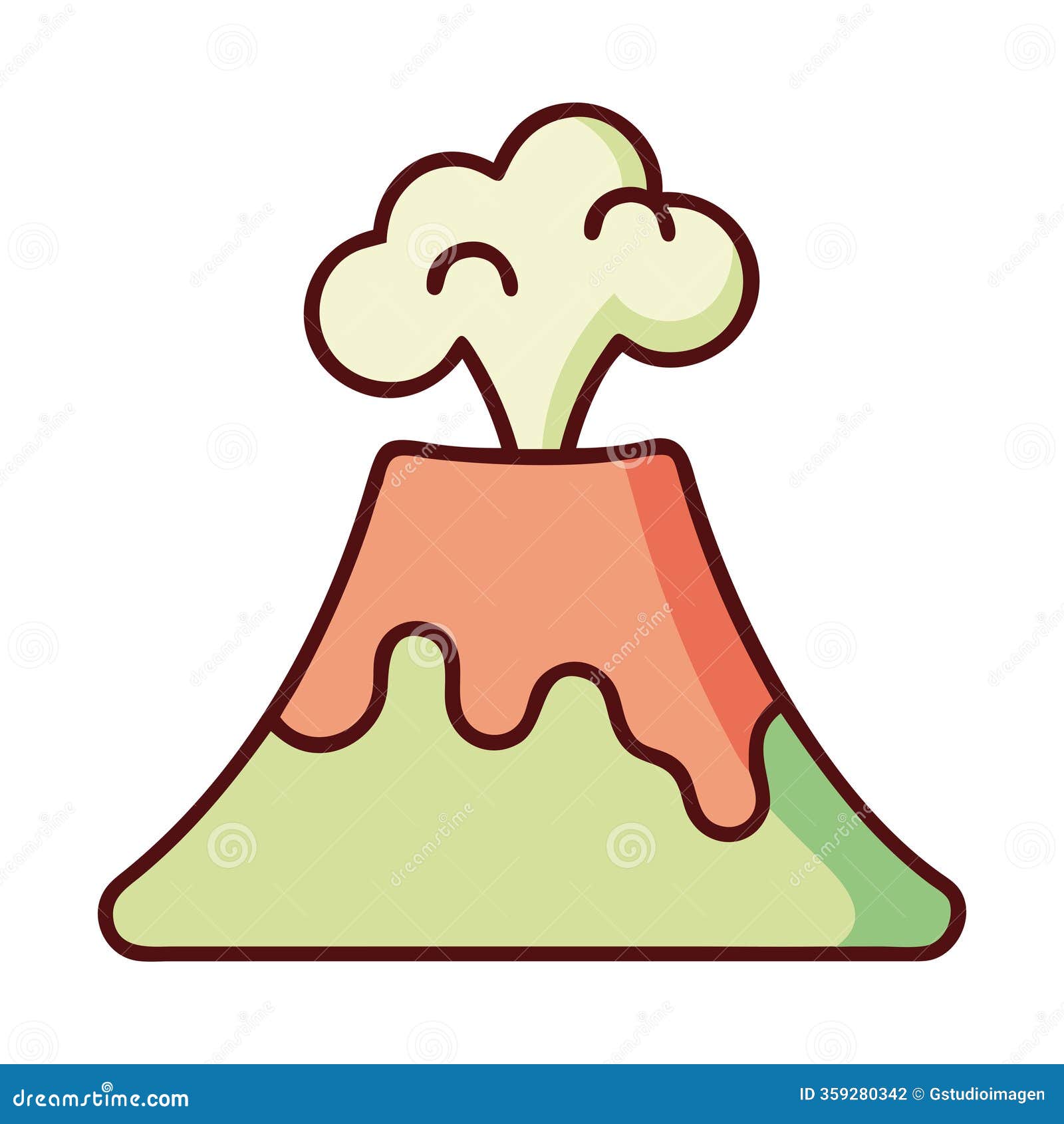 Volcano Eruption Icon stock illustration. Illustration of eruption ...