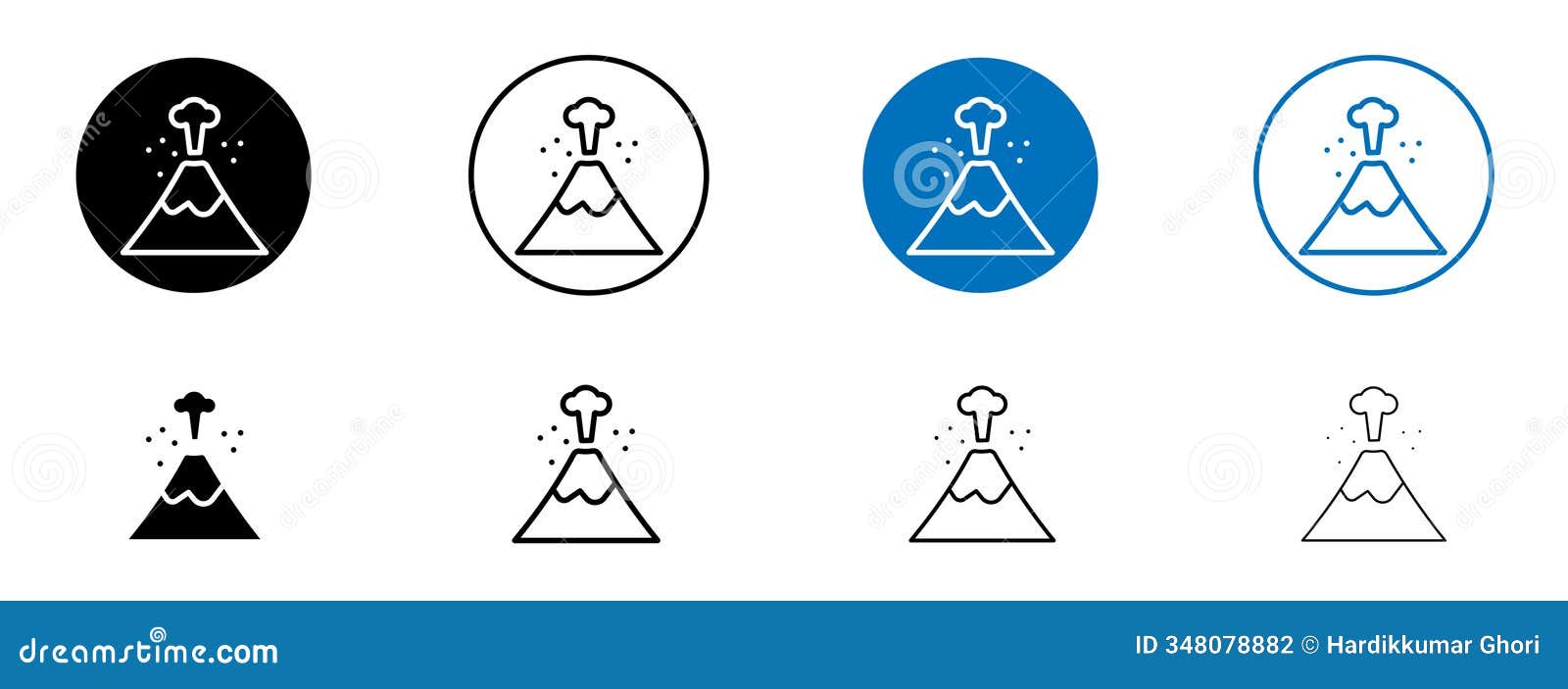 Volcano Eruption Icon Vector Stock Illustration - Illustration of ...