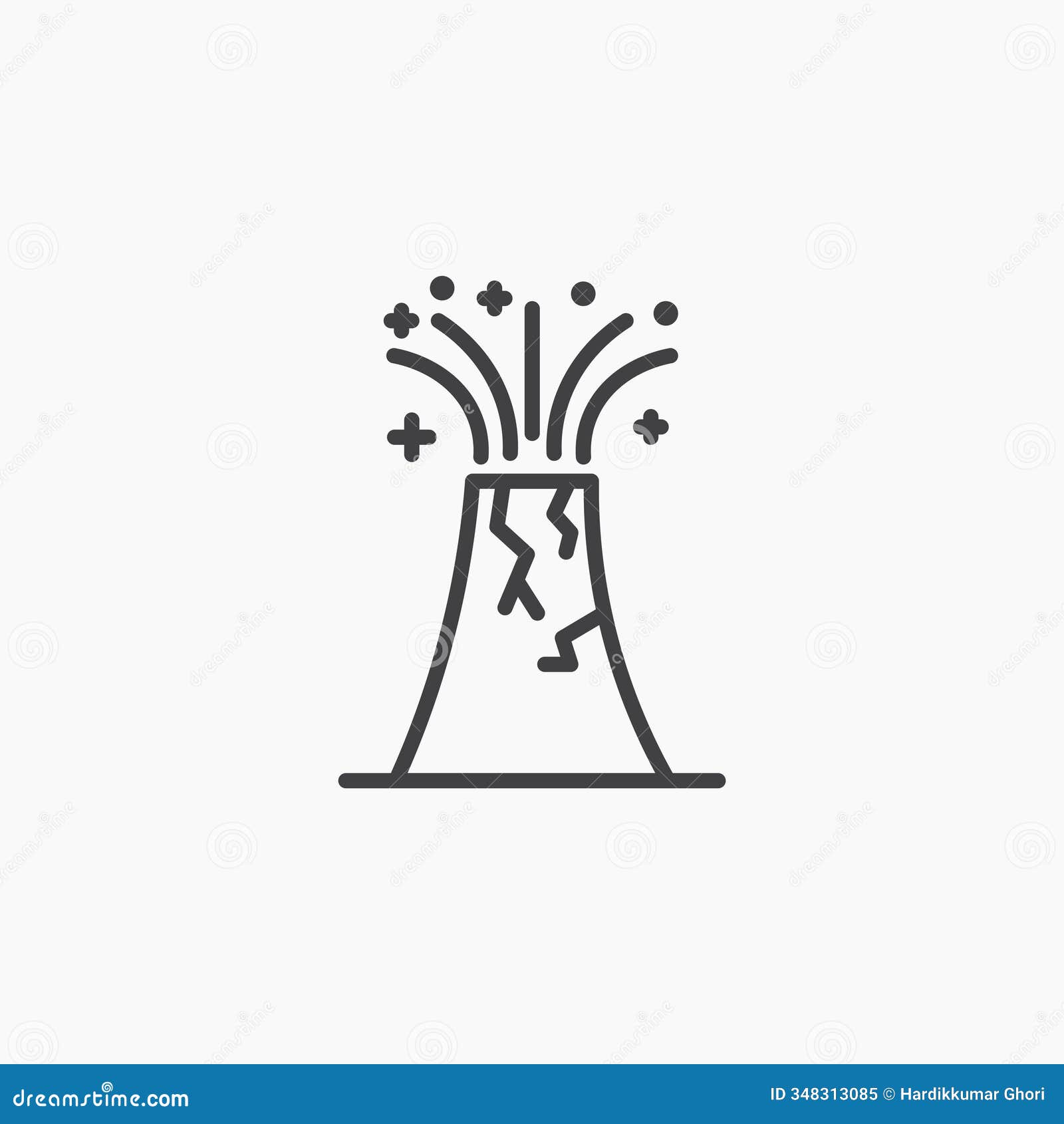 Volcano Eruption Icon Vector Stock Vector - Illustration of eruption ...