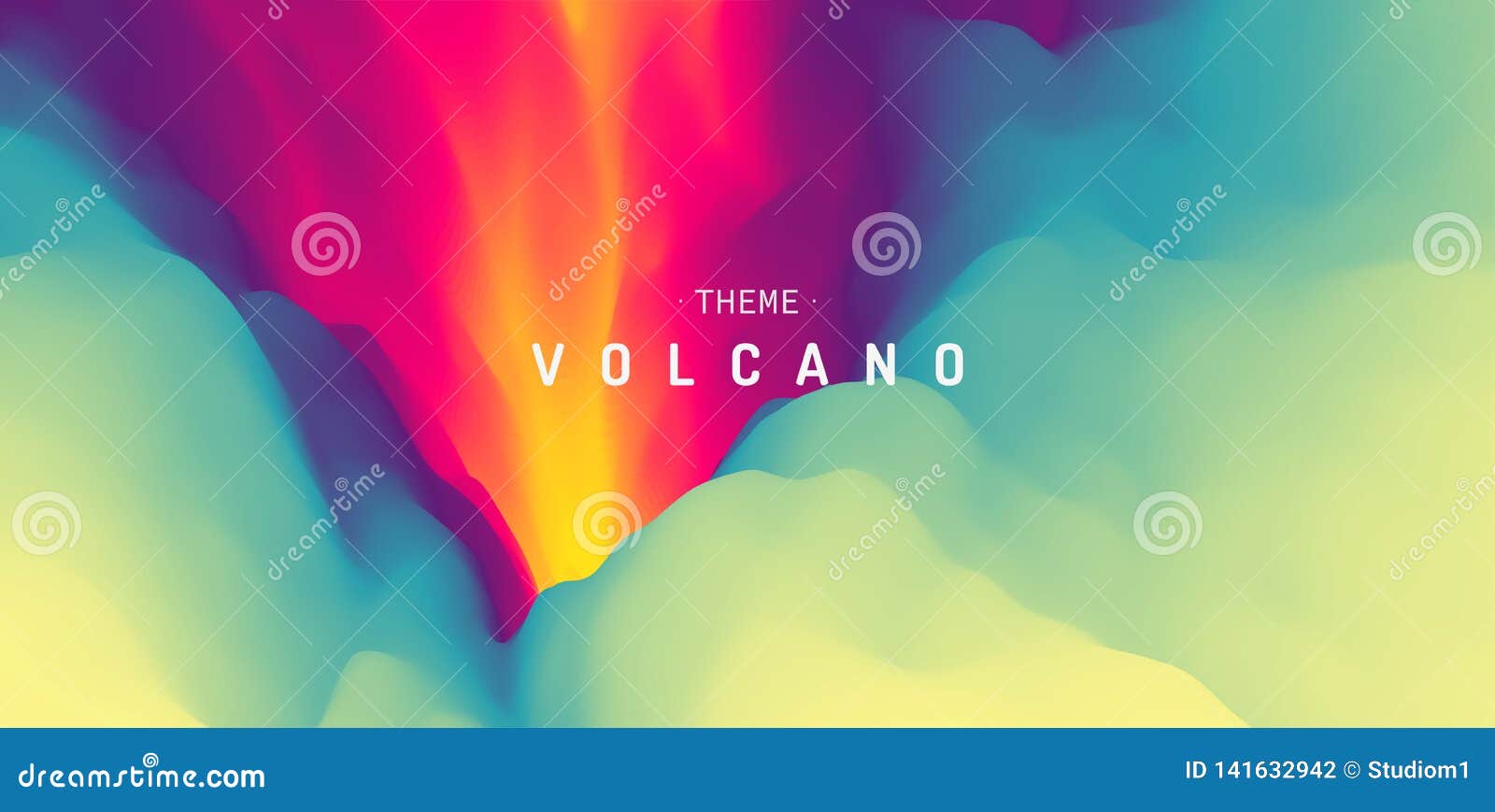 Volcano Eruption with Lava. Abstract Background. Modern Pattern Stock ...