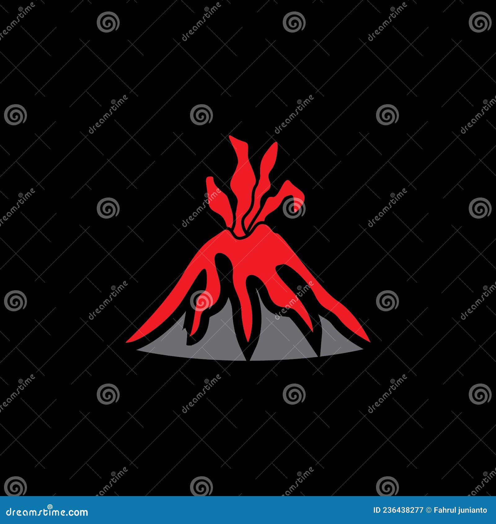 Volcano Eruption Logo Vector Illustration Stock Vector - Illustration ...
