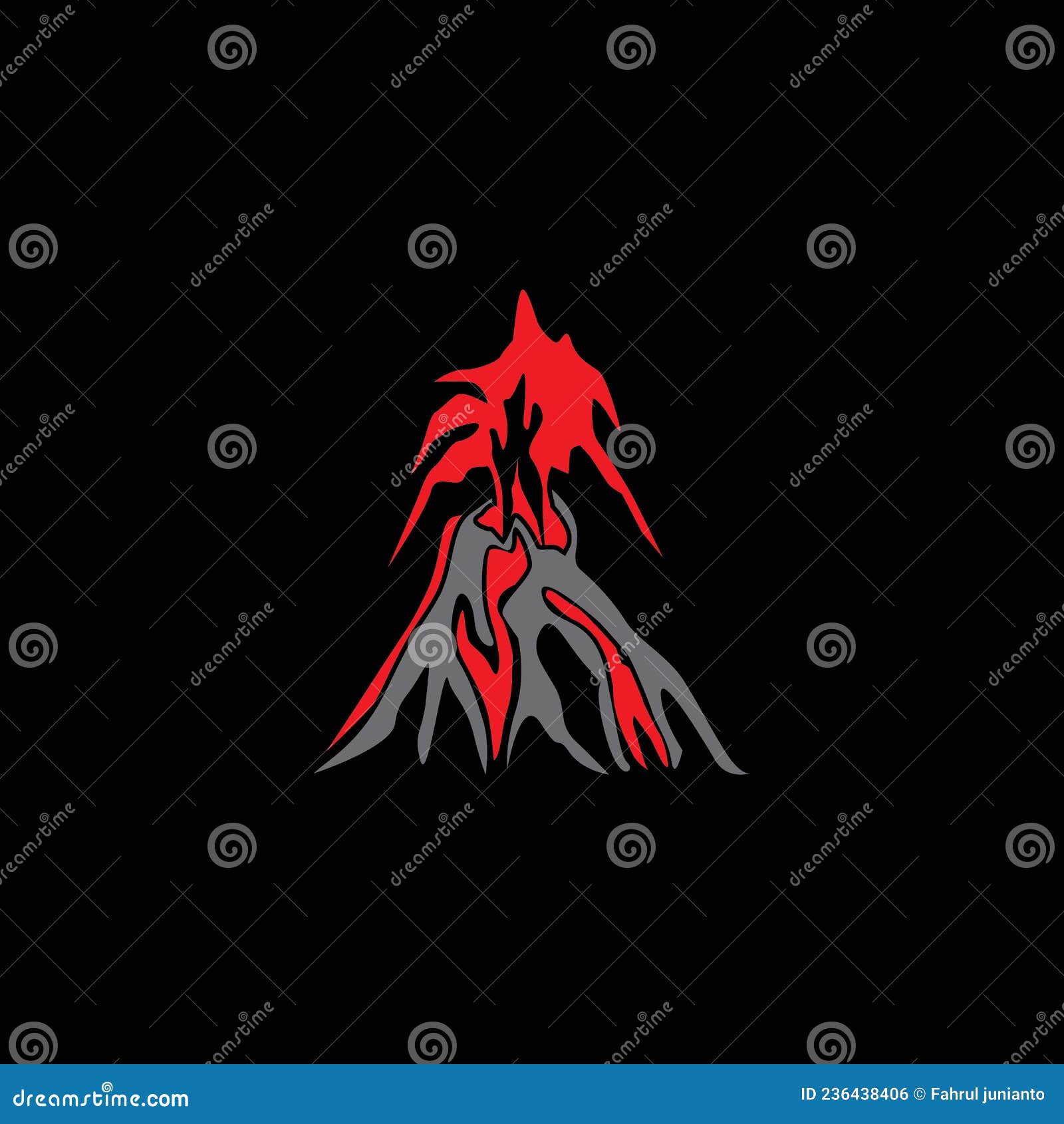 Volcano Eruption Logo Vector Illustration Stock Vector - Illustration ...