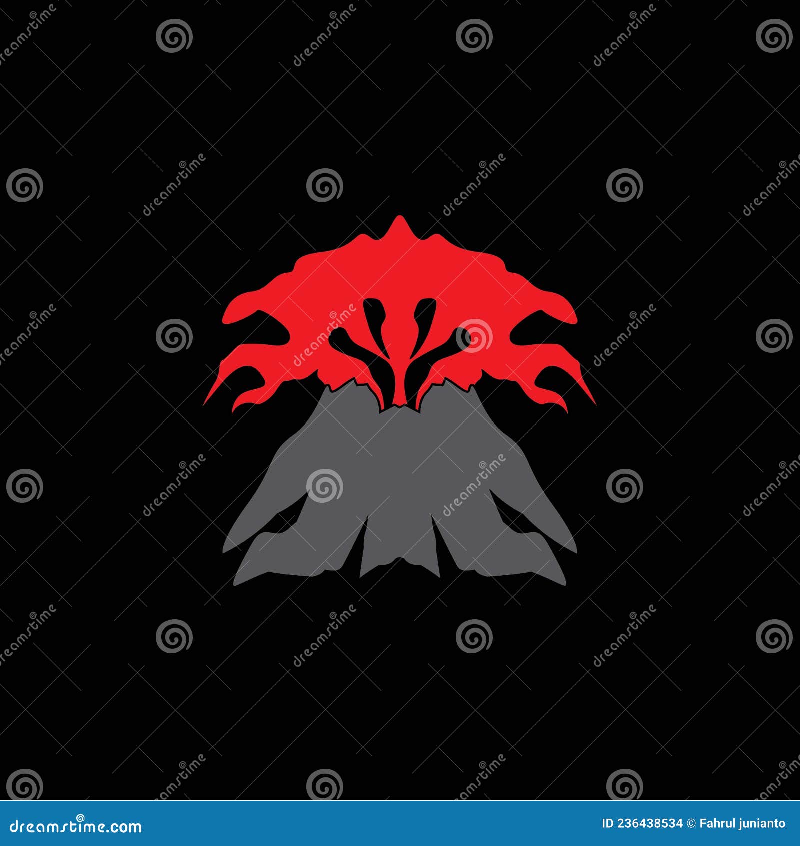 Volcano Eruption Logo Vector Illustration Stock Vector - Illustration ...