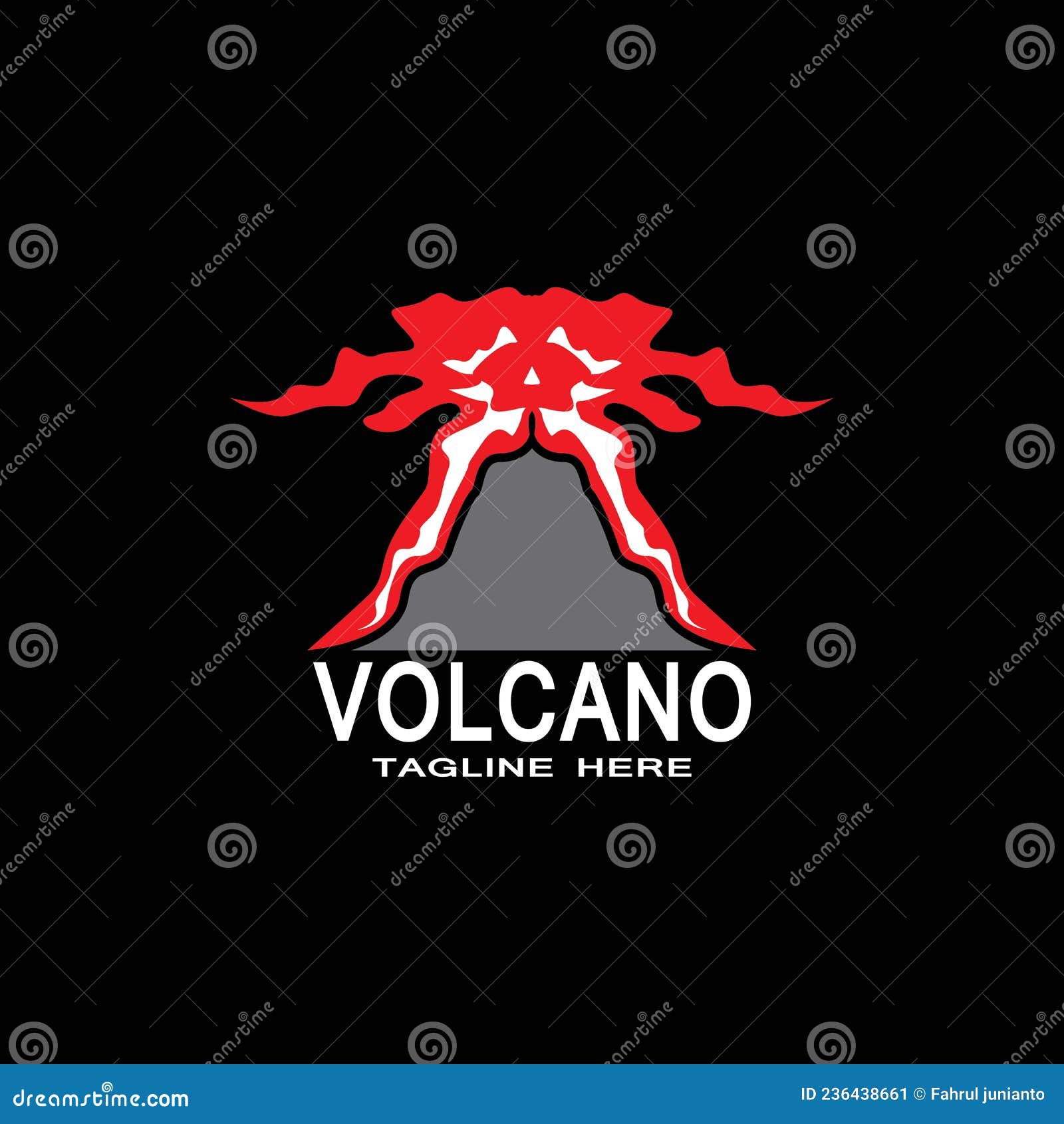 Volcano Eruption Logo Vector Illustration Stock Vector - Illustration ...