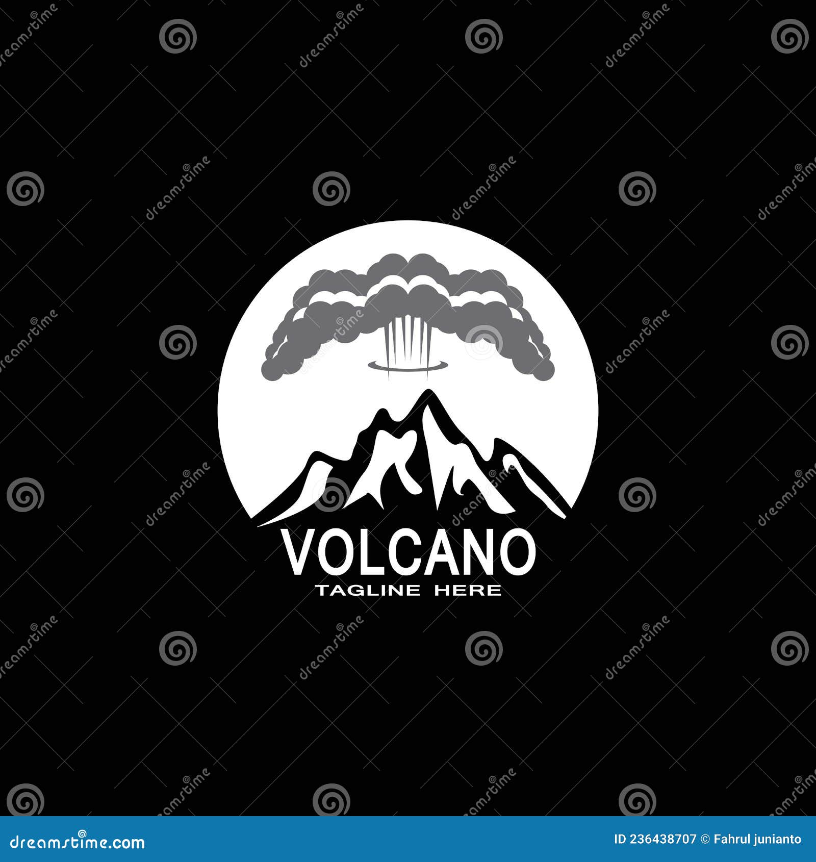 Volcano Eruption Logo Vector Illustration Stock Vector - Illustration ...
