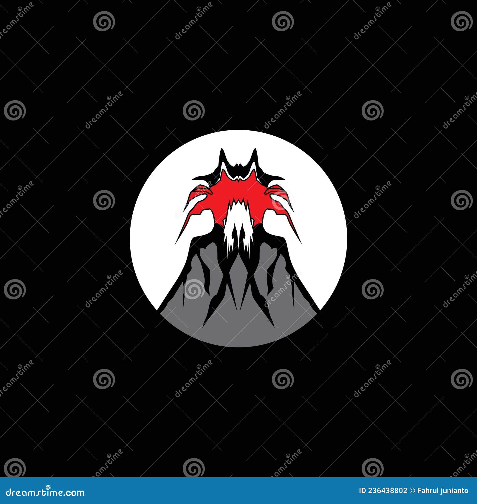Volcano Eruption Logo Vector Illustration Stock Vector - Illustration ...