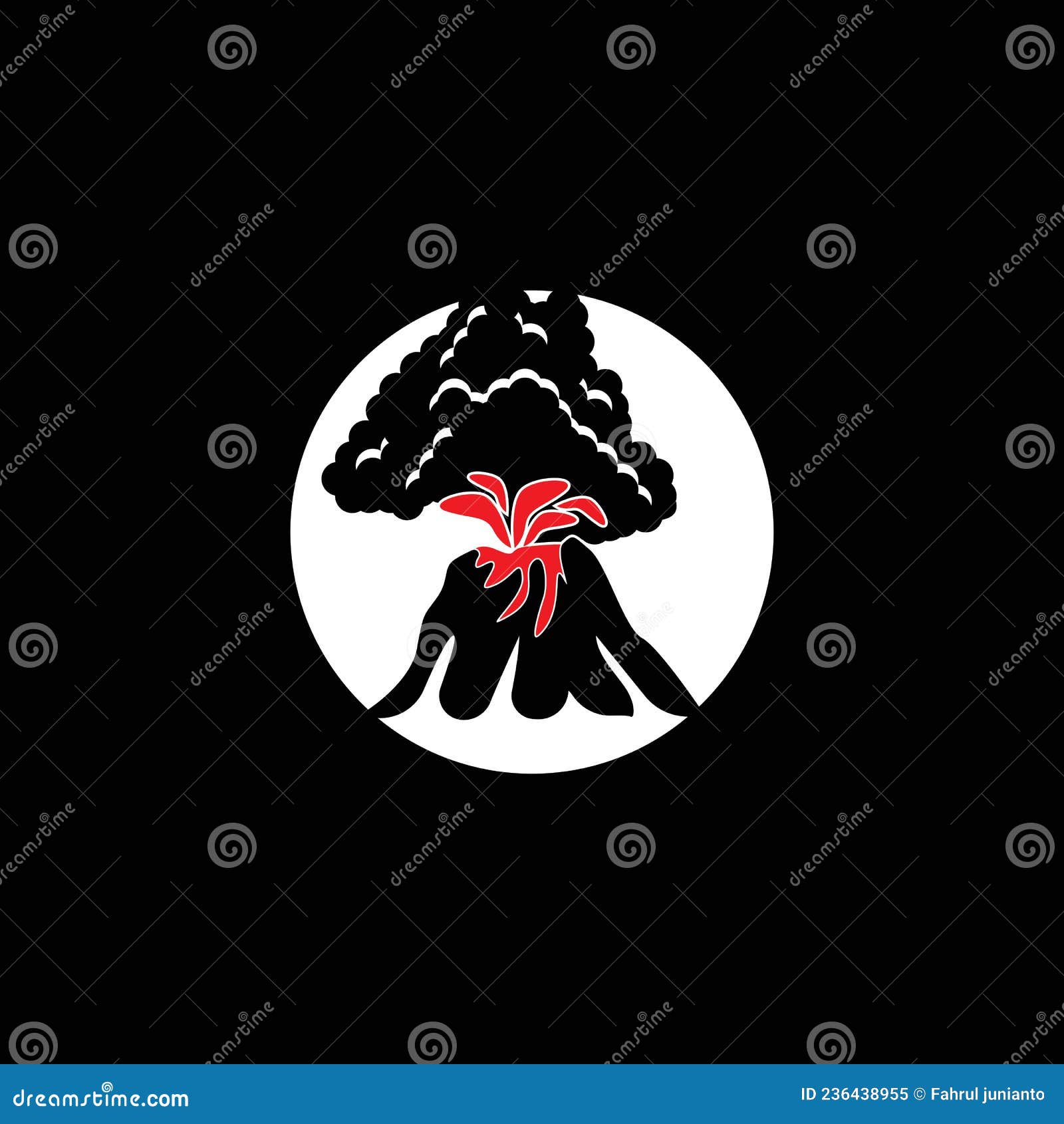 Volcano Eruption Logo Vector Illustration Stock Vector - Illustration ...